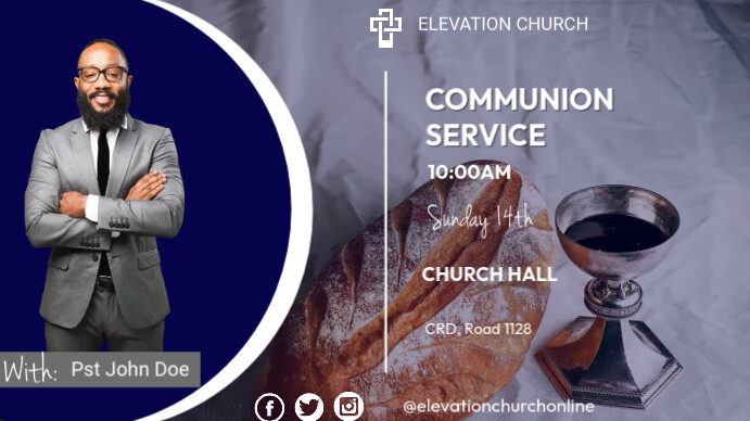 COMMUNION SERVICE (2) Template | PosterMyWall