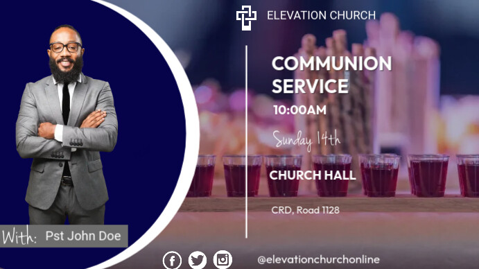COMMUNION SERVICE (3) Template | PosterMyWall