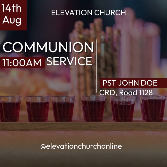 COMMUNION SERVICE (3) Template | PosterMyWall