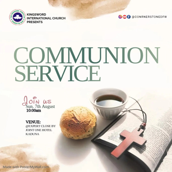 communion service (4) Template | PosterMyWall