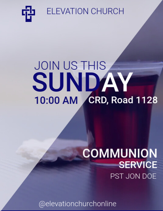 COMMUNION SERVICE (4) Template | PosterMyWall