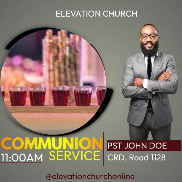 COMMUNION SERVICE (4) Template | PosterMyWall