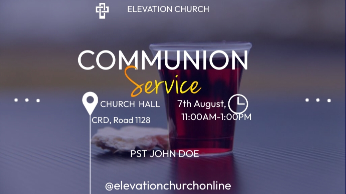 COMMUNION SERVICE (8) Template | PosterMyWall