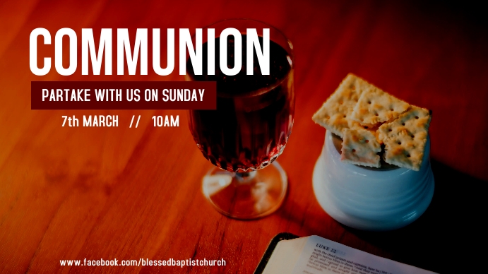 Communion Service Announcement Template | PosterMyWall