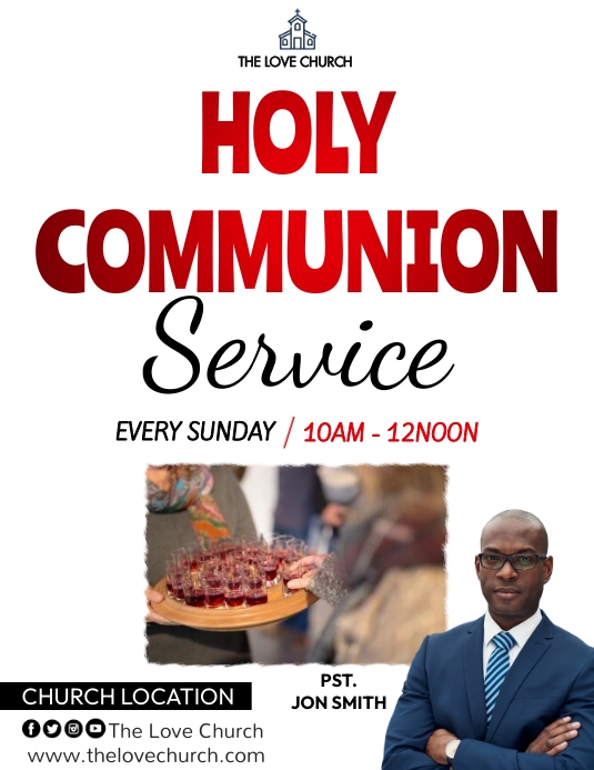 Communion service Template | PosterMyWall