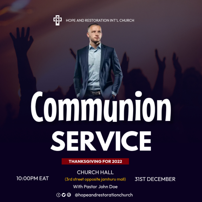 Layanan Komuni Templat | PosterMyWall