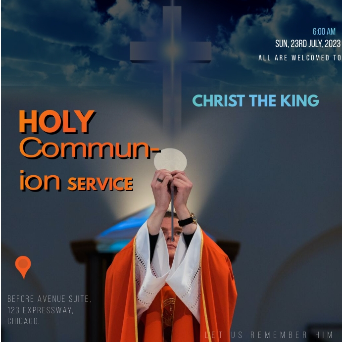 COMMUNION SERVICE Templat | PosterMyWall