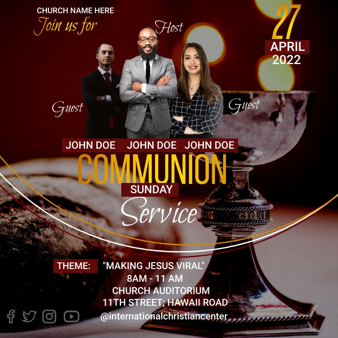 communion service Template | PosterMyWall