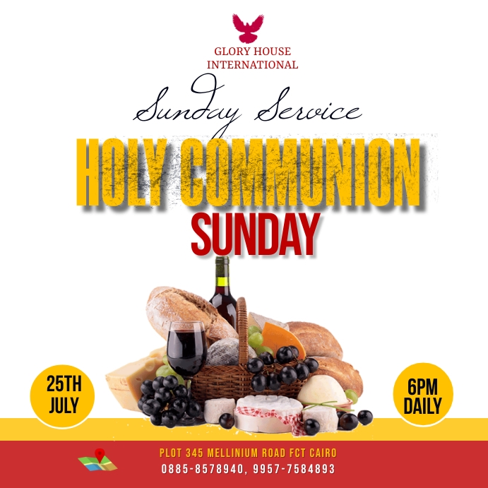 Plantilla de Del Servicio de Comunión | PosterMyWall