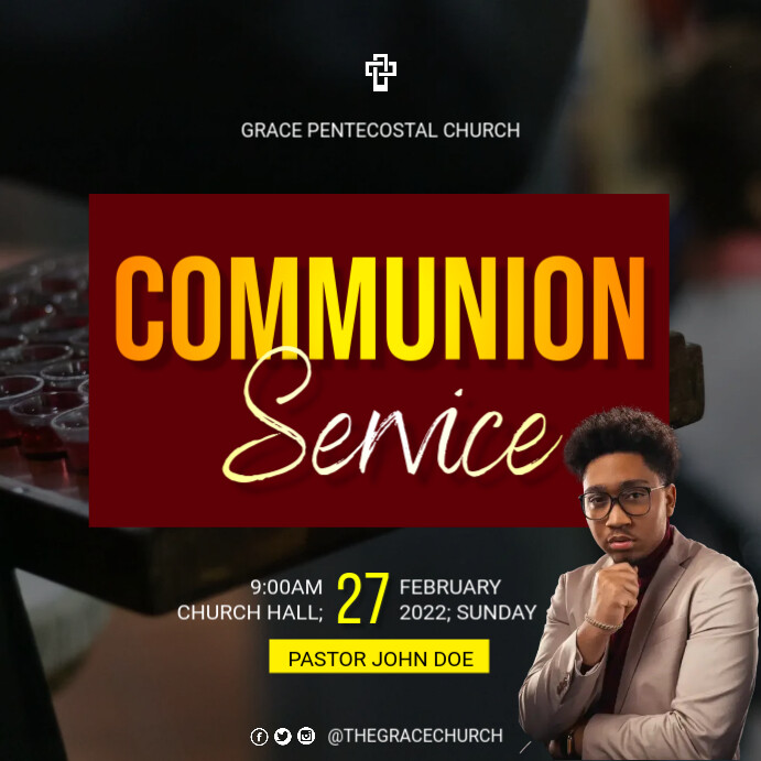communion service Template | PosterMyWall