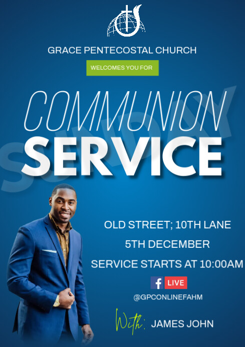 communion service Template | PosterMyWall