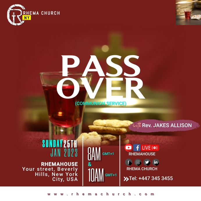 Communion Service Template | PosterMyWall