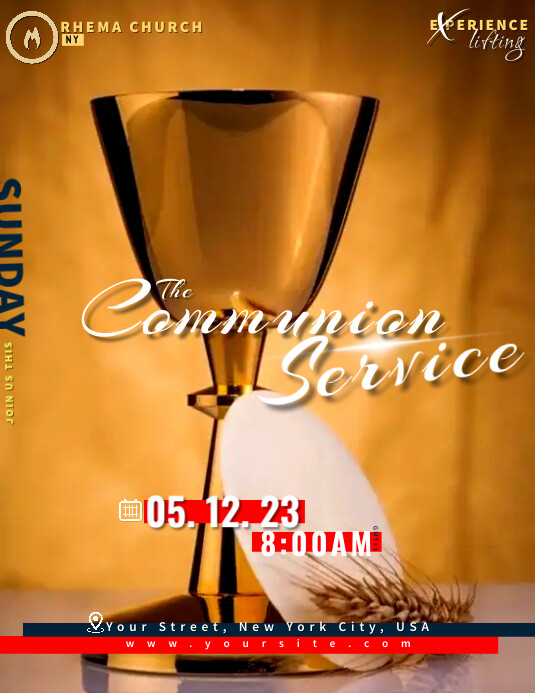 Communion Service Template | PosterMyWall