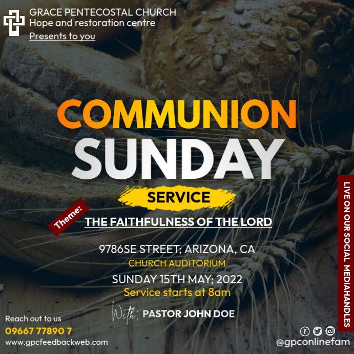 communion service Template | PosterMyWall
