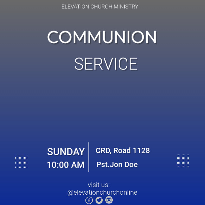 Plantilla de Del Servicio de Comunión | PosterMyWall