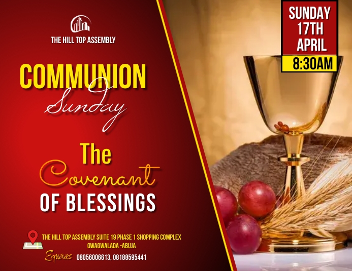 Modèle Du Service de Communion | PosterMyWall