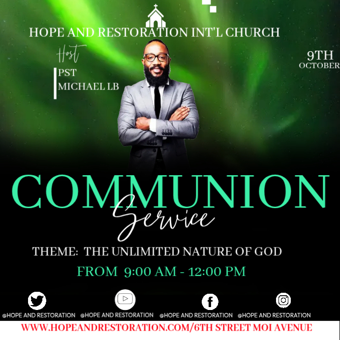 Layanan Komuni Templat | PosterMyWall