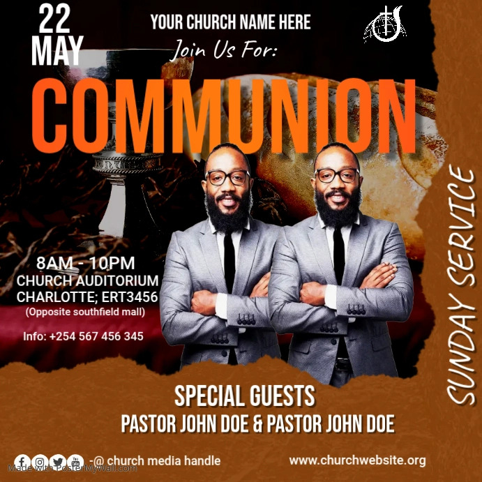 communion service Template | PosterMyWall