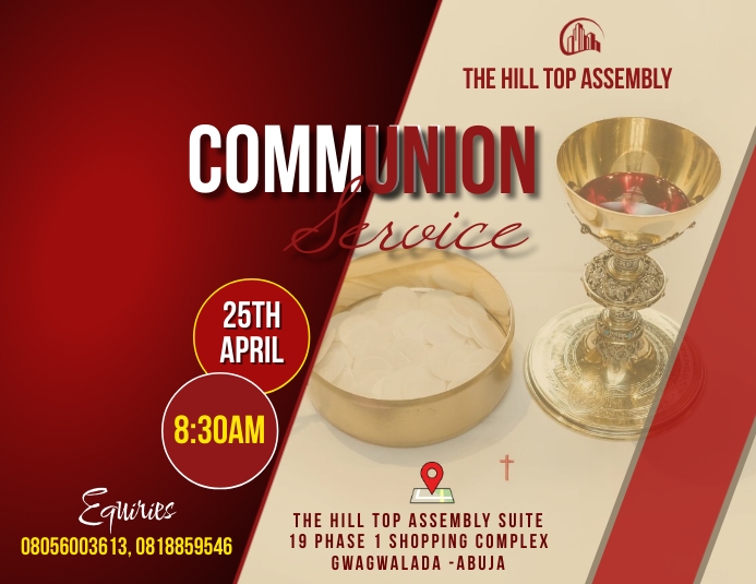 Copy of communion service | PosterMyWall