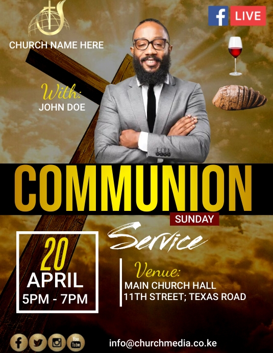 communion service Template | PosterMyWall