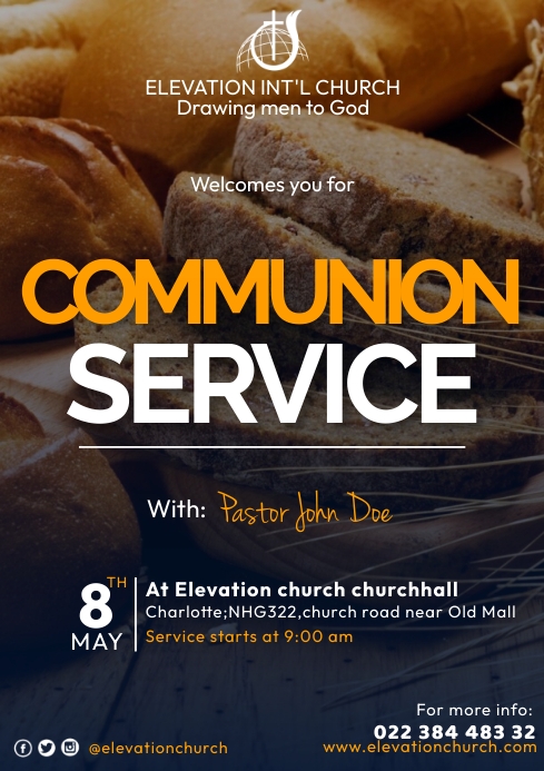 Layanan Komuni Templat | PosterMyWall