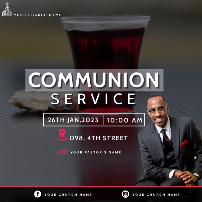 Communion Service Template | PosterMyWall