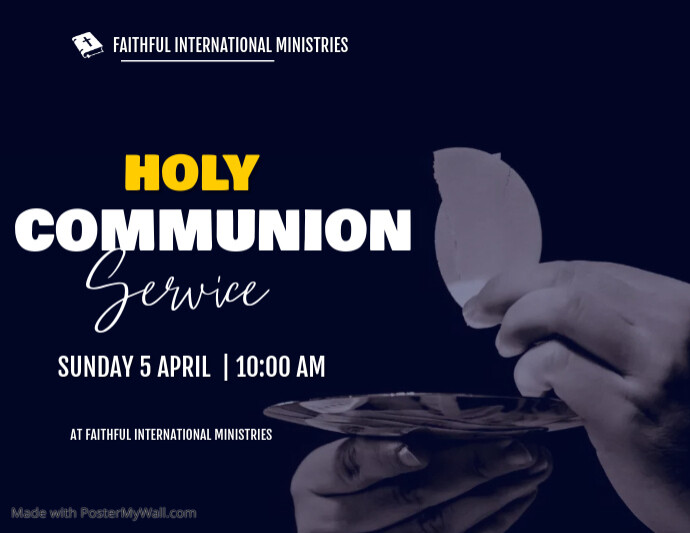 communion service flyer Template | PosterMyWall