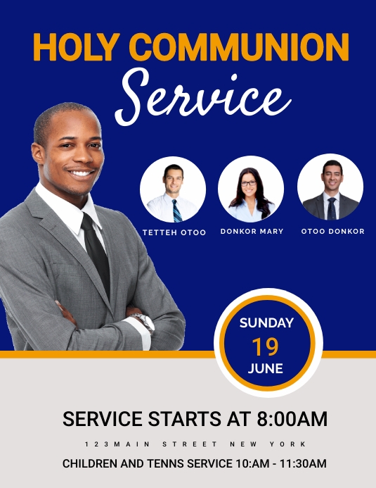 Communion Service Flyer Template | PosterMyWall