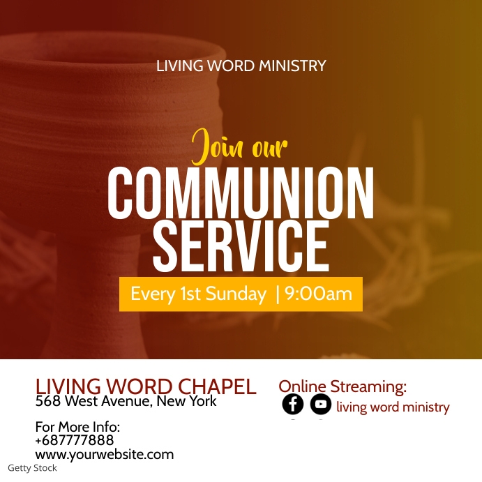 communion service poster Template | PosterMyWall