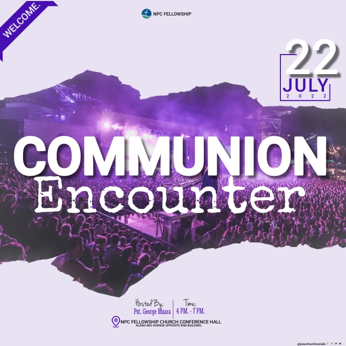 Communion service poster Template | PosterMyWall
