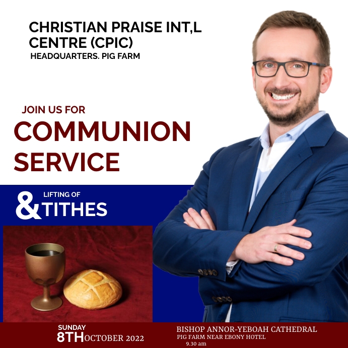 Communion Service Poster Template | PosterMyWall