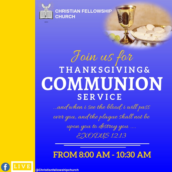 communion service poster template | PosterMyWall