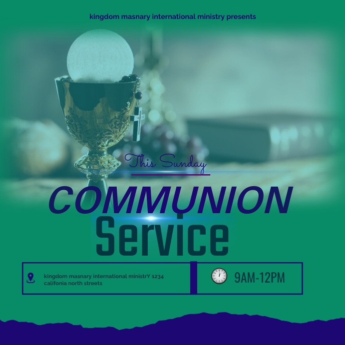 Plantilla de Servicio de Comunión | PosterMyWall