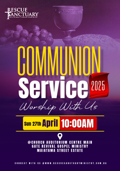 Copy of communion service template flyer | PosterMyWall