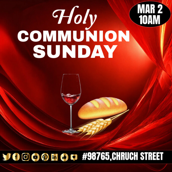 COMMUNION SUNDAY, COMMUNION SERVICE,HOLY COMMUNION SUNDAY Template ...