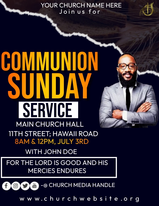 communion sunday Template | PosterMyWall