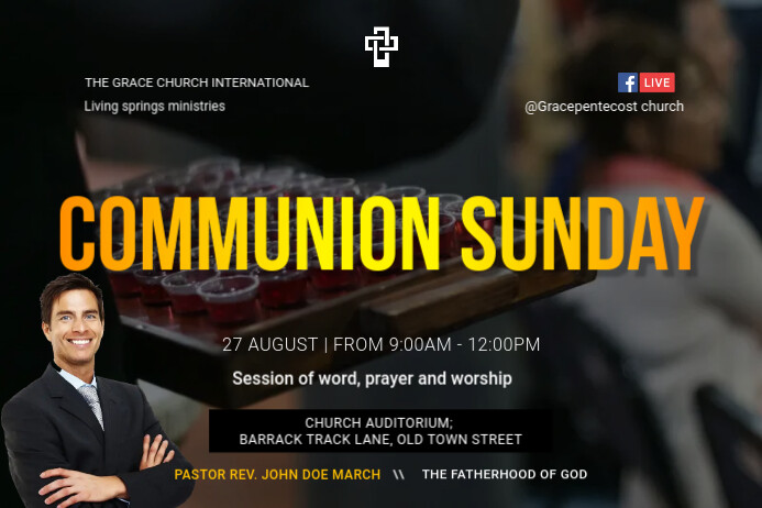 communion sunday Template | PosterMyWall