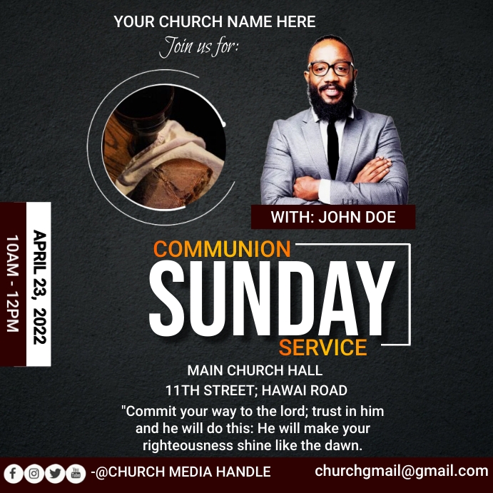 communion sunday Template | PosterMyWall