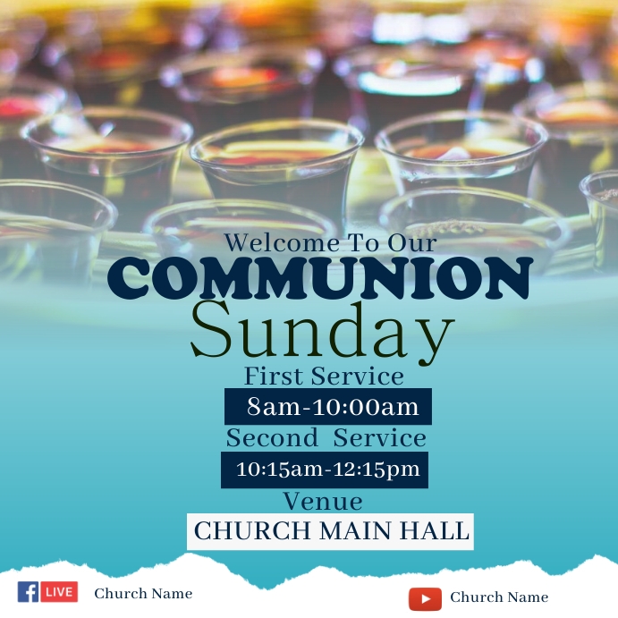 Communion sunday Template | PosterMyWall