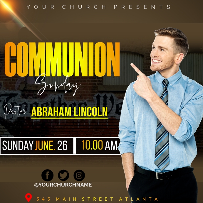communion sunday Template | PosterMyWall
