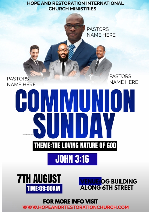 communion sunday Template | PosterMyWall