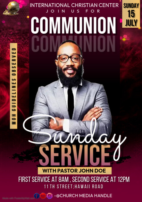 communion sunday Template | PosterMyWall