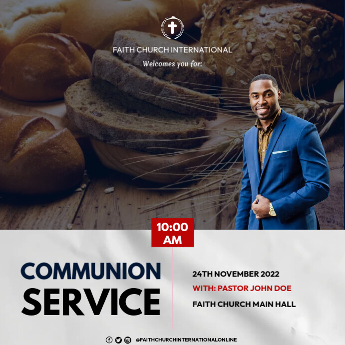 communion sunday Template | PosterMyWall