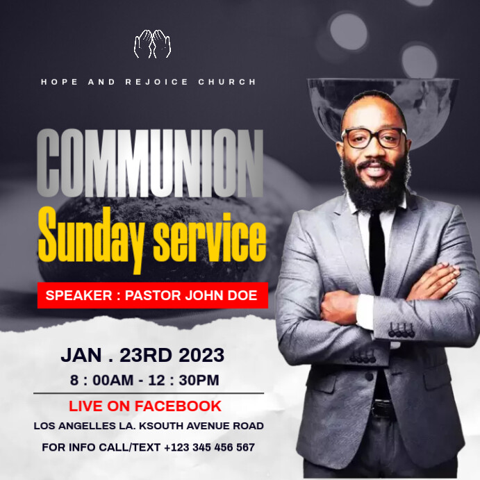 Plantilla de communion sunday | PosterMyWall