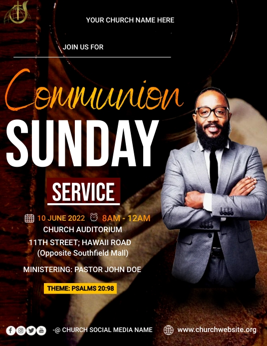 communion sunday Template | PosterMyWall