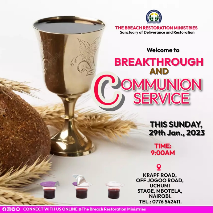 communion sunday Template | PosterMyWall