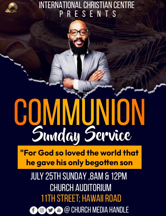 communion sunday Template | PosterMyWall