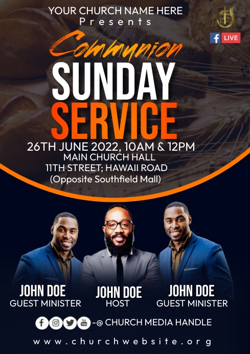 communion sunday Template | PosterMyWall