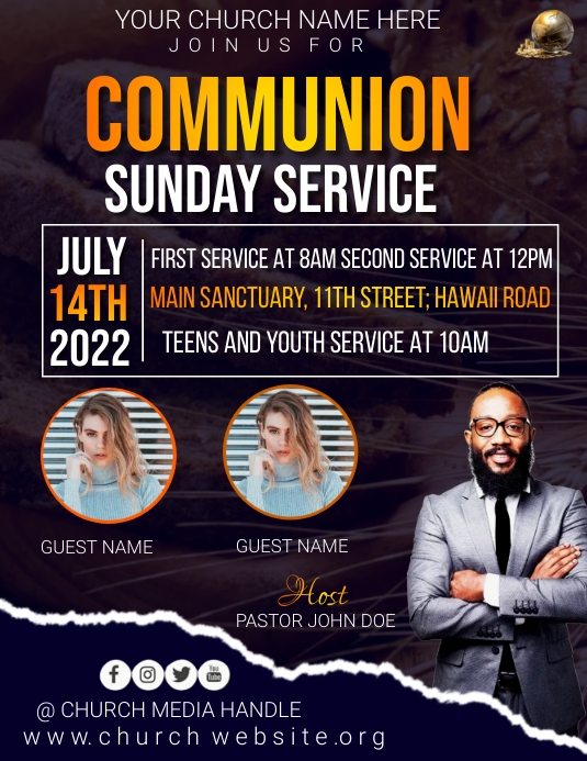 communion sunday Template | PosterMyWall