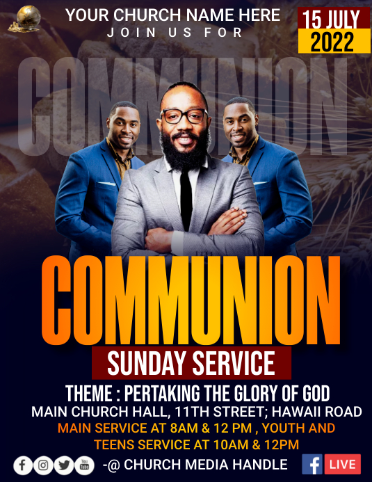 communion sunday Template | PosterMyWall